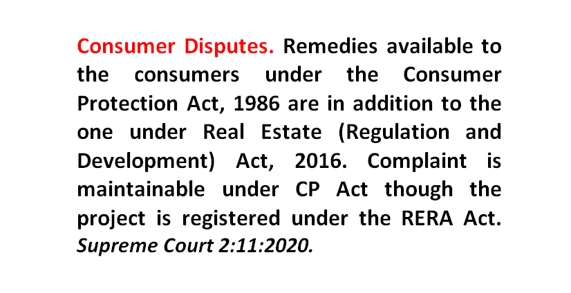 Consumer Disputes. Remedies available to the consumers under the ...